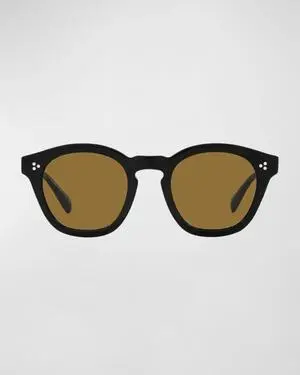 Oliver Spencer Boudreau L.a. Round Sunglasses - Black