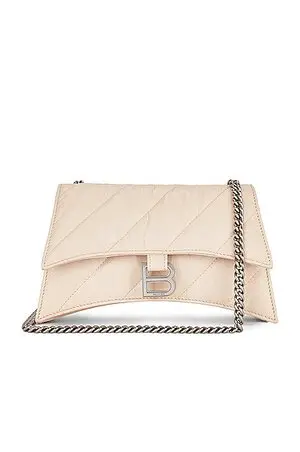 Balenciaga Balenciaga Crush Wallet On Chain In Beige Sand Beige