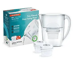 AQUA OPTIMA 94oz. Water Filter Oria Pitcher W/ Filters - One-color
