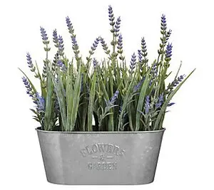 HAUTE DECOR 10'lavender Centerpiece In Galvaniz D Metal Pot - One-color