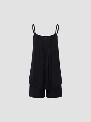 Hanro Two-piece Juliet Short Pajama Set - Black