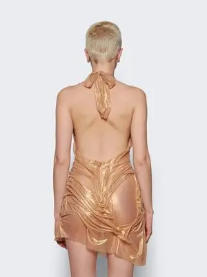 DI PETSA Metallic Wetlook Mini Dress
