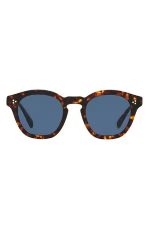 Oliver Spencer Boudreau La Round Sunglasses - Brown Wood