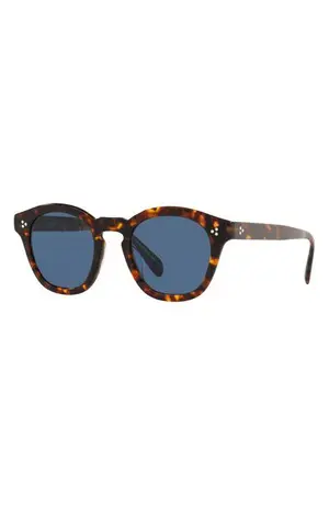 Oliver Spencer Boudreau La Round Sunglasses - Brown Wood