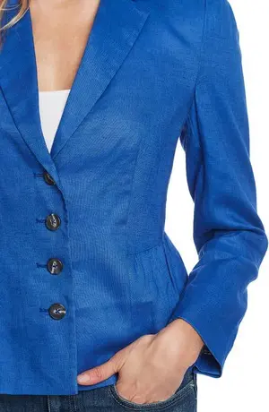 CECE DUPRAZ Peplum Linen Jacket