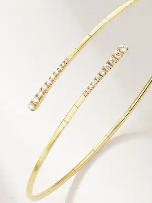 DIANE KORDAS 9-karat Diamond Arm Cuff - Gold