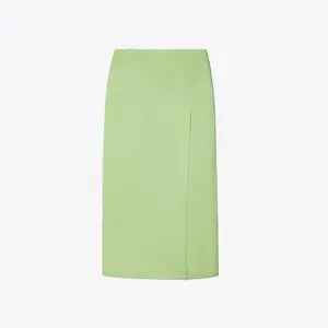 Tory Burch Satin Wrap Skirt Mint