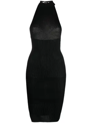 A. ROEGE HOVE Emma Ribbed-knit Dress - Black