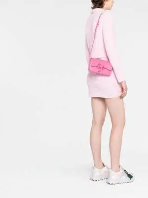 Palm Angels Bridge Leather Crossbody Bag - Pink