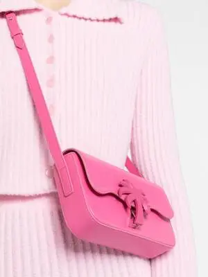 Palm Angels Bridge Leather Crossbody Bag - Pink