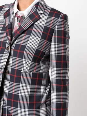 Thom Browne Single-breasted Checked Blazer