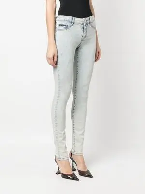 Philipp Plein High-rise Skinny Jeans - Blue