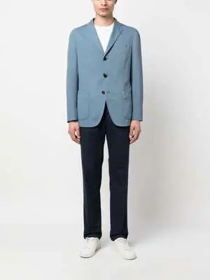 Kiton Off-centre Button Straight-leg Trousers