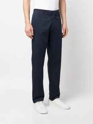 Kiton Off-centre Button Straight-leg Trousers