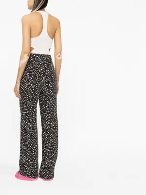 Stella McCartney Star-print Silk Trousers