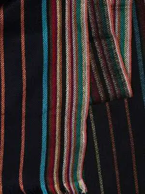 Paul Smith Wool-silk Signature Stripe Scarf - Blue