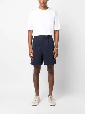 A.p.c. Cotton Bermuda Shorts - Blue