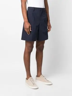 A.p.c. Cotton Bermuda Shorts - Blue