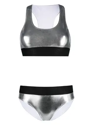 Dolce & Gabbana Metallic-effect Bikini - Silver