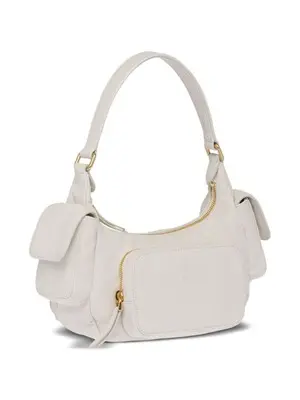 Miu Miu Logo-embossed Shoulder Bag - White
