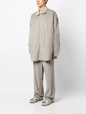Fear Of God Corduroy Zip-up Shirt Jacket - Grey