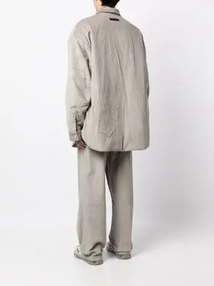 Fear Of God Corduroy Zip-up Shirt Jacket - Grey