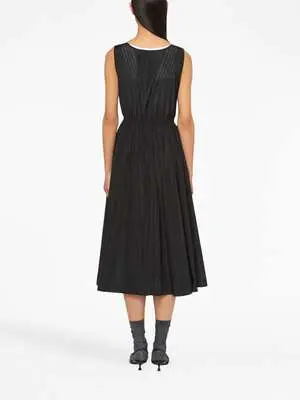 Miu Miu Sleeveless Zip-up Midi Dress