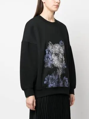 IOANA CIOLACU Graphic-print Jumper - Black