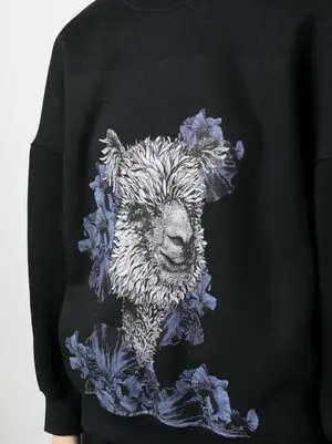 IOANA CIOLACU Graphic-print Jumper - Black