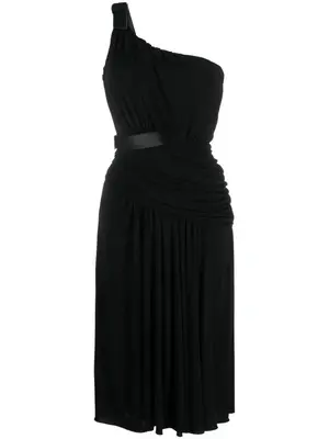 Alberta Ferretti Flared Midi Dress - Black