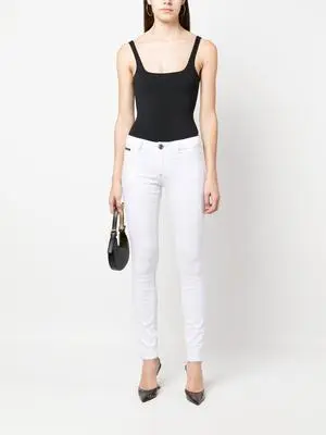 Philipp Plein High-rise Skinny Jeans - White