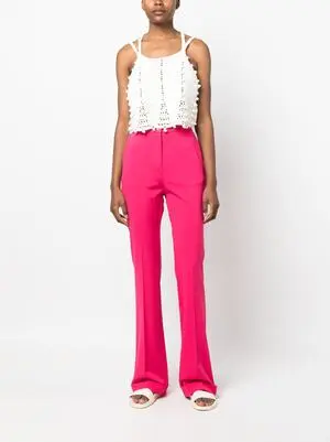 Pinko Pressed-crease High-waist Trousers - Pink