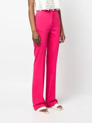 Pinko Pressed-crease High-waist Trousers - Pink