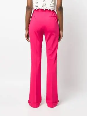 Pinko Pressed-crease High-waist Trousers - Pink