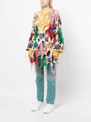 Stella McCartney Floral Open-knit Jumper