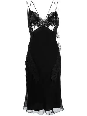 Alberta Ferretti Sleeveless Silk Midi Dress