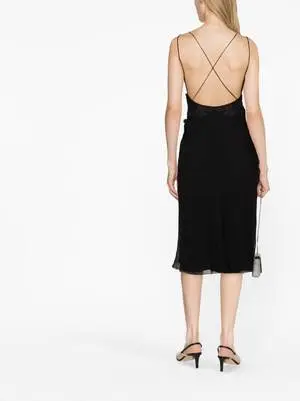 Alberta Ferretti Sleeveless Silk Midi Dress
