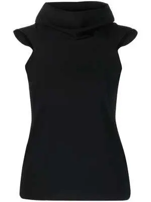 QUIRA Cowl-neck Knit Top