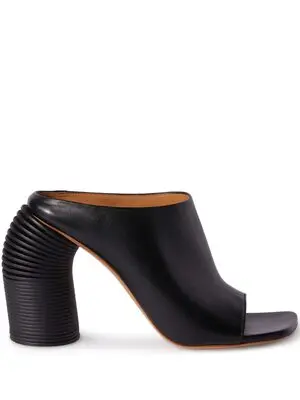 Off-White Open-toe Leather Sandals - Black