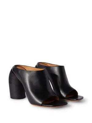 Off-White Open-toe Leather Sandals - Black