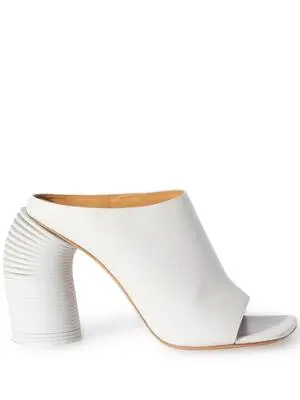 Off-White Leather Mules - White