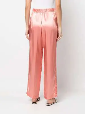 FORTE_FORTE Satin-finish Gathered Trousers - Pink