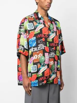 AMBUSH Graphic-print Short-sleeve Shirt - Black