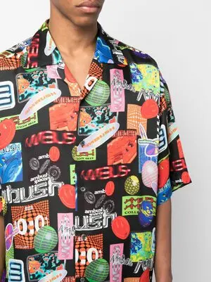 AMBUSH Graphic-print Short-sleeve Shirt - Black