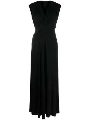 Alberta Ferretti Sleeveless V-neck Maxi Dress