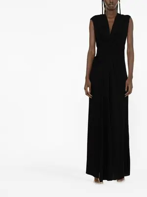 Alberta Ferretti Sleeveless V-neck Maxi Dress