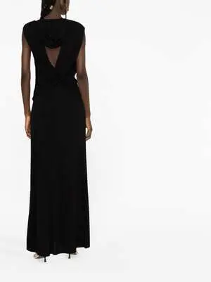 Alberta Ferretti Sleeveless V-neck Maxi Dress