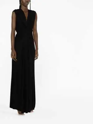 Alberta Ferretti Sleeveless V-neck Maxi Dress