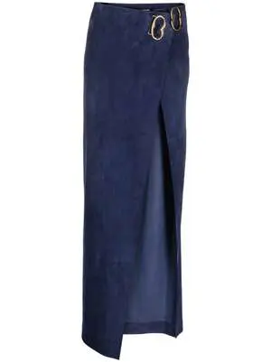 Bally Suede Maxi Wrap Skirt