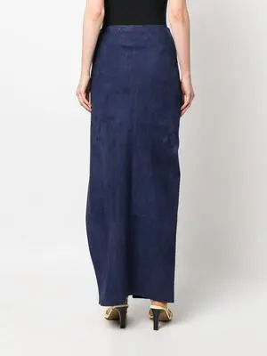 Bally Suede Maxi Wrap Skirt